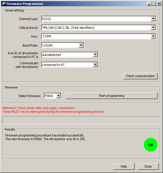 How to update the firmware of a Technosoft drive/motor [GB/CM] - Technosoft Motion Control