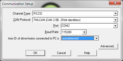 Determine the Axis ID of a drive connected over RS232 [GB/CM] | TECHNOSOFT MOTION Knowledge Base